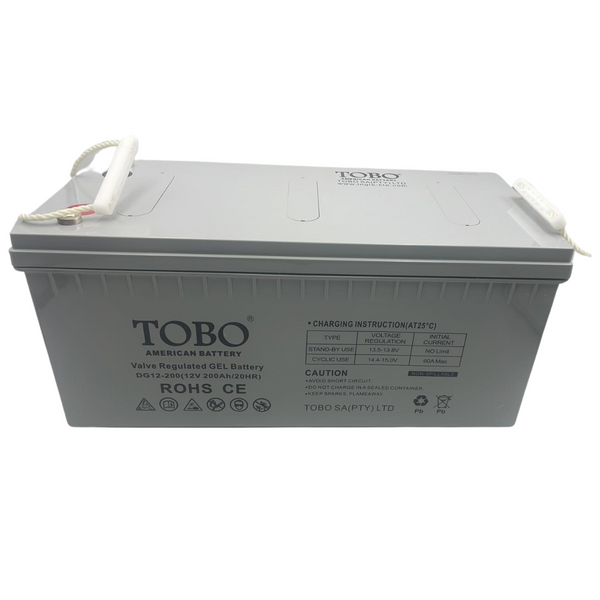 12v 200ah 20hr valve regulated GEL battery - TOBO American Battery ...