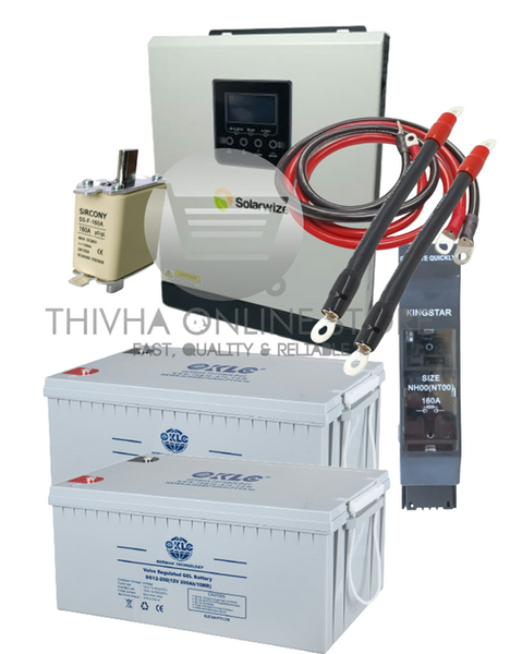 3KVA Loadshedding Combo(3kVA MPPT INVERTER + 2 X 200AH/20HR AGM Deep C ...