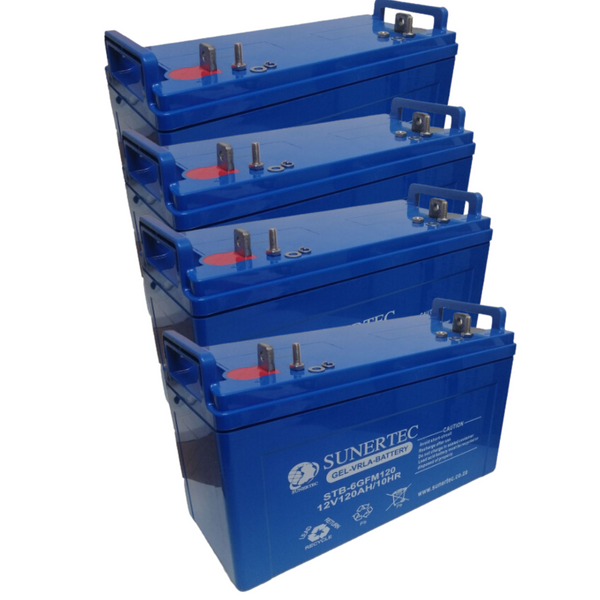 4 x 12V 120AH Deep Cycle Gel Battery - Sunertec (4PCS - 48V) – Thivha ...