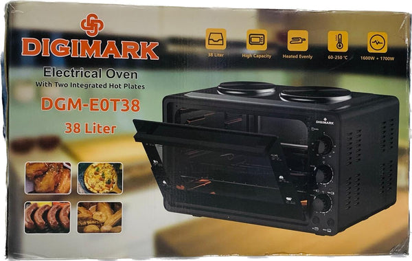 Digimark 38L Electric Oven With 2 Solid Hot Plates – Thivha Online Store
