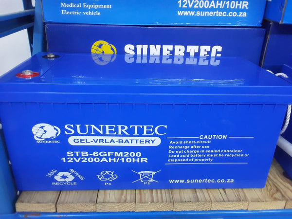 12V 200AH Deep Cycle Gel Battery - Sunertec – Thivha Online Store